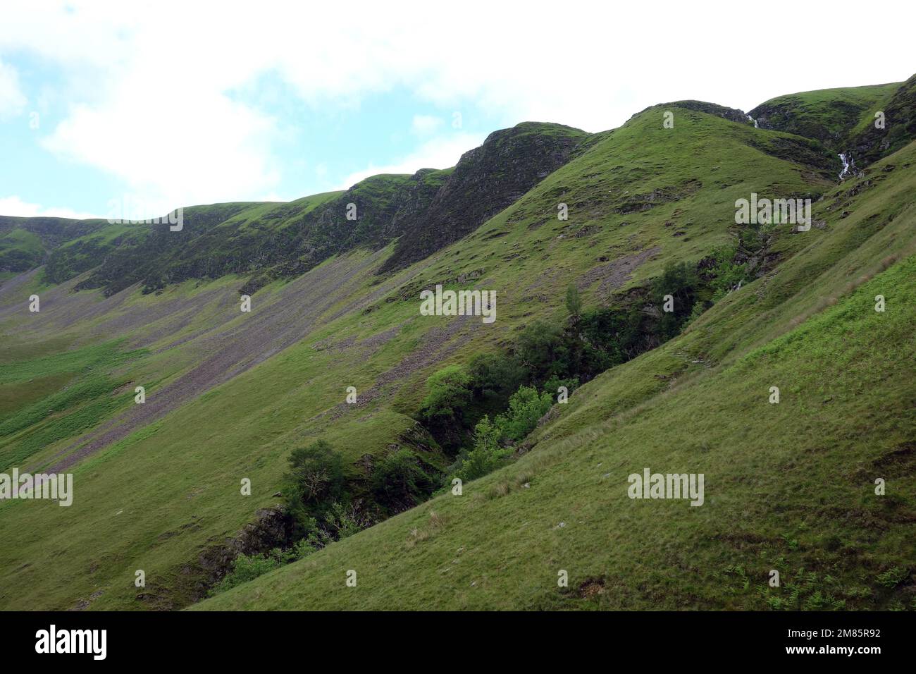 Cautley Spout Waterfall & Crag in the Howgill Fells from Bowderdale ...