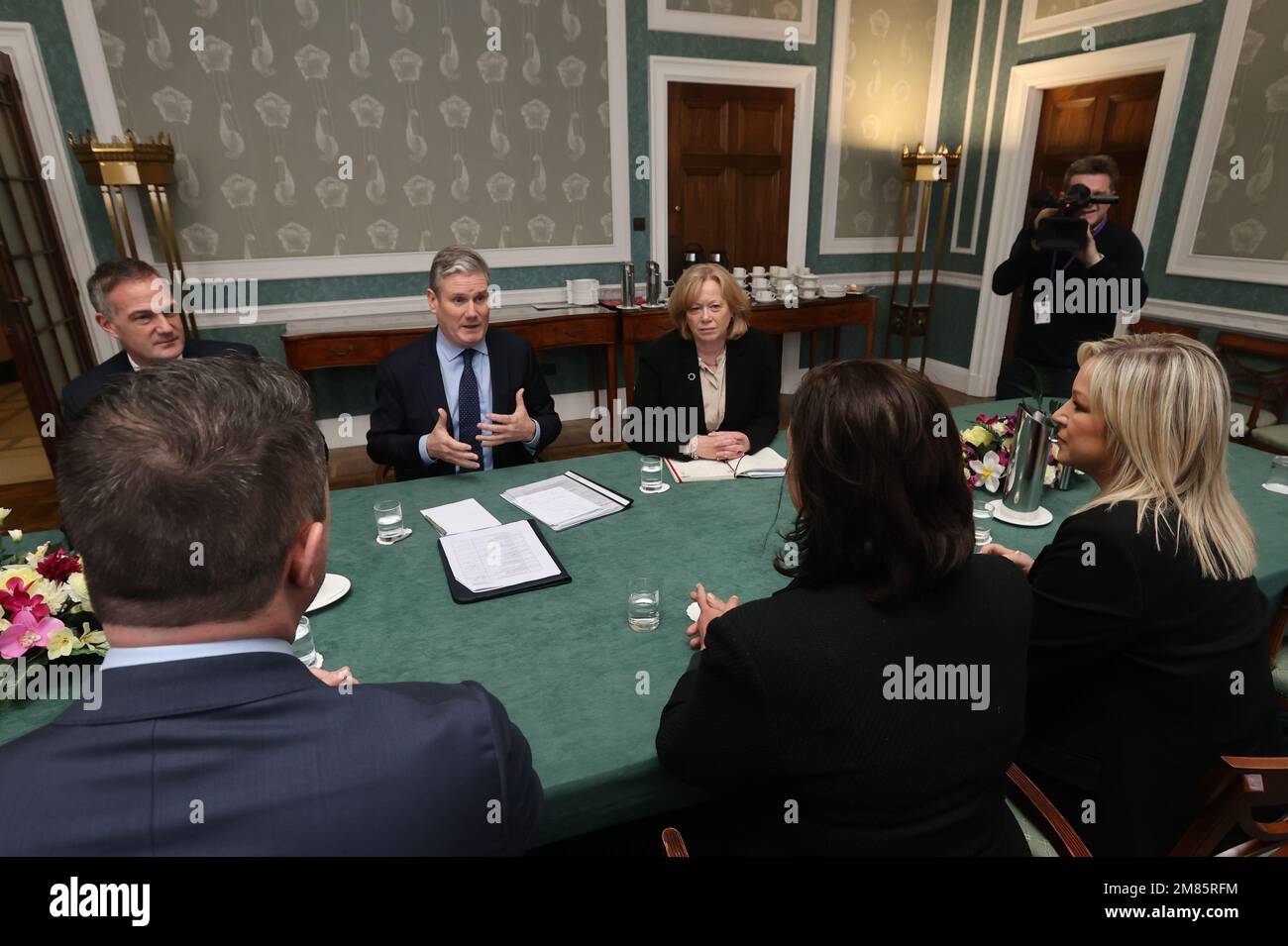 Labour leader Sir Keir Starmer during a meeting with Sinn Fein Party ...