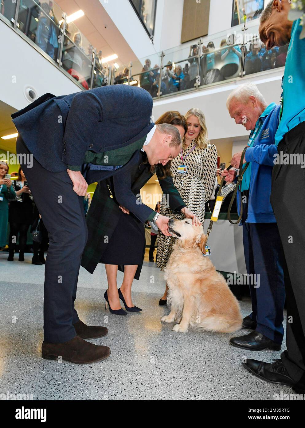 The Prince and Princess of Wales meet golden retriever Therapy Dog ...