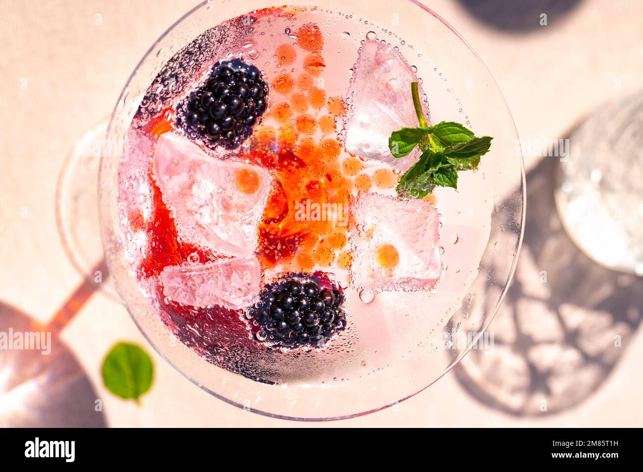 Iced drink with bubble pearls Stock Photo - Alamy