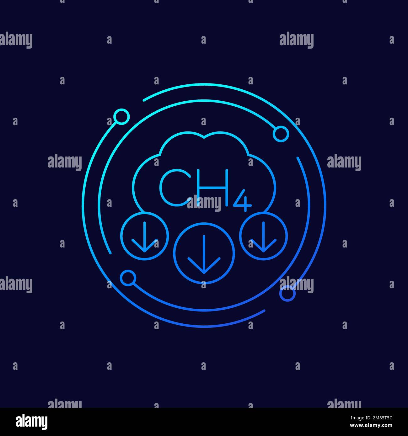 methane, CH4 emissions reduction icon, line vector Stock Vector Image ... methane, CH4 emissions reduction icon, line vector Stock Vector Image ...