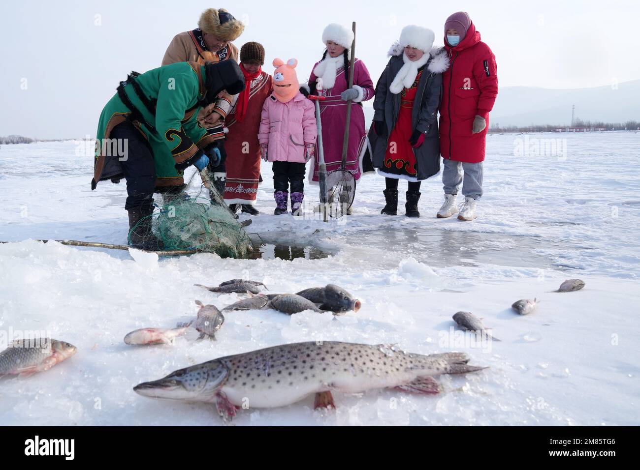 Fuyuan, China's Heilongjiang Province. 11th Jan, 2023. Hezhe people ...