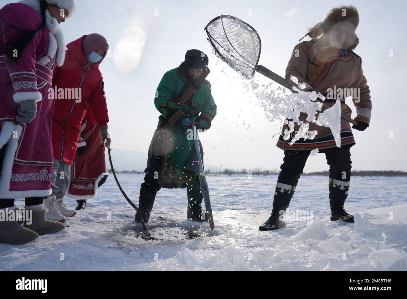 Fuyuan, China's Heilongjiang Province. 11th Jan, 2023. Hezhe people ...
