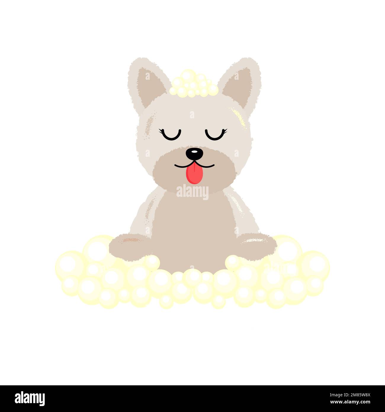 Cartoon icon dog for concept design. Thin line illustration. Pet care ...