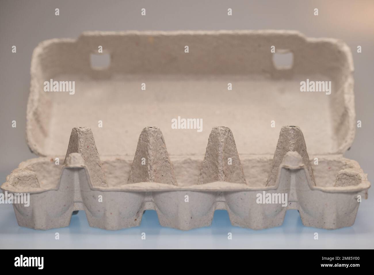 Empty paper carton box for eggs on white background, eco friendly or ...