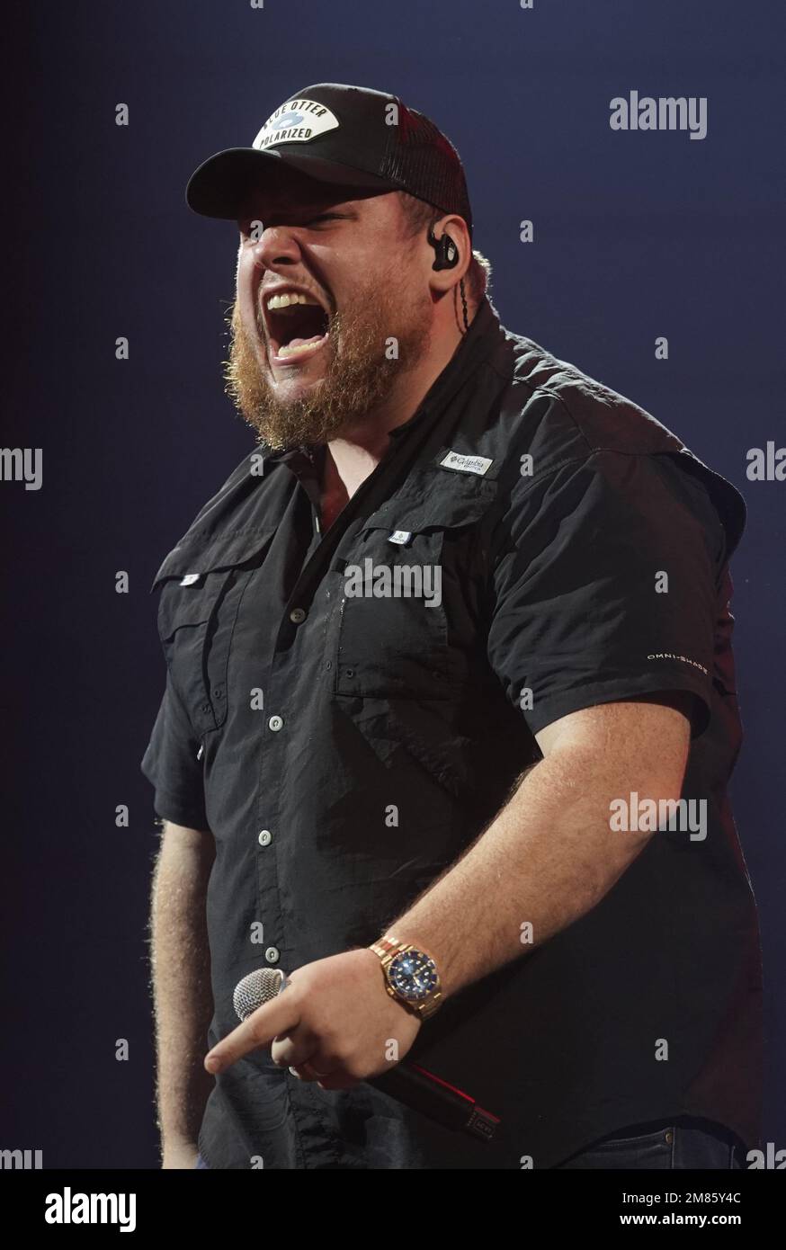 American country music singer Luke Combs in concert in Montreal Stock ...