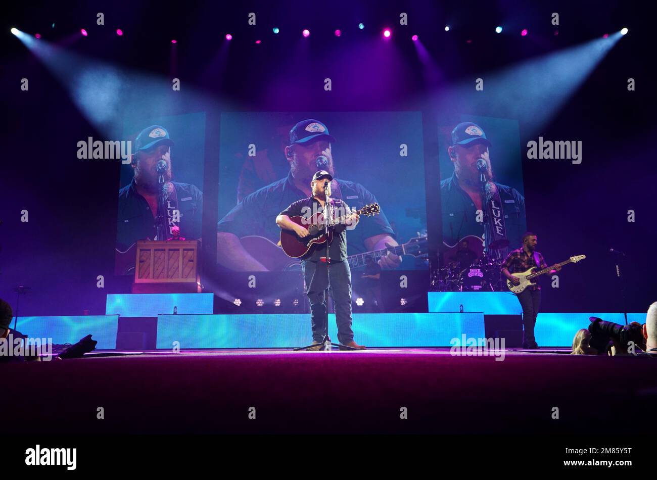 American country music singer Luke Combs in concert in Montreal Stock ...