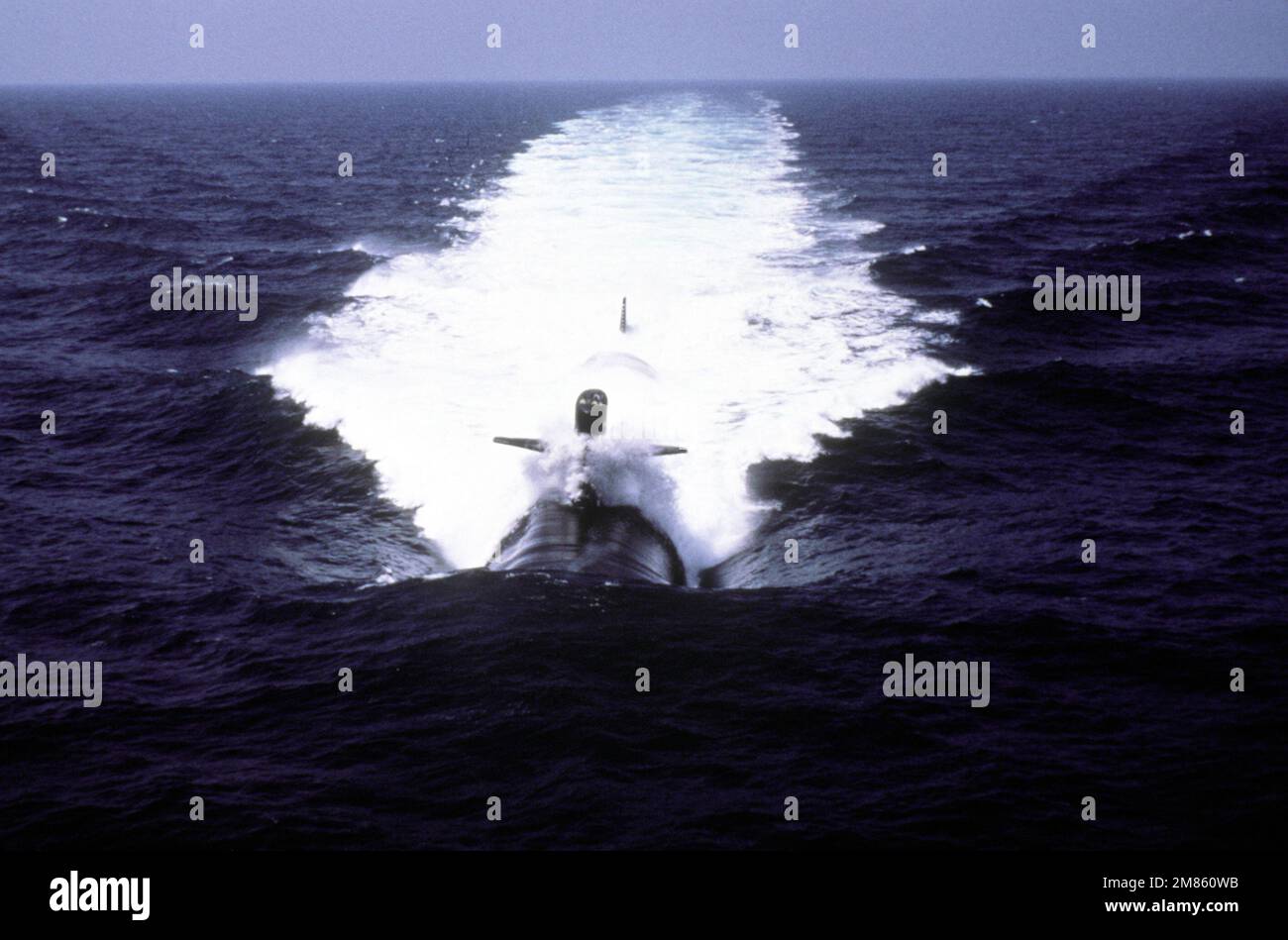 A bow view of the nuclear-powered attack submarine CHICAGO (SSN-721 ...