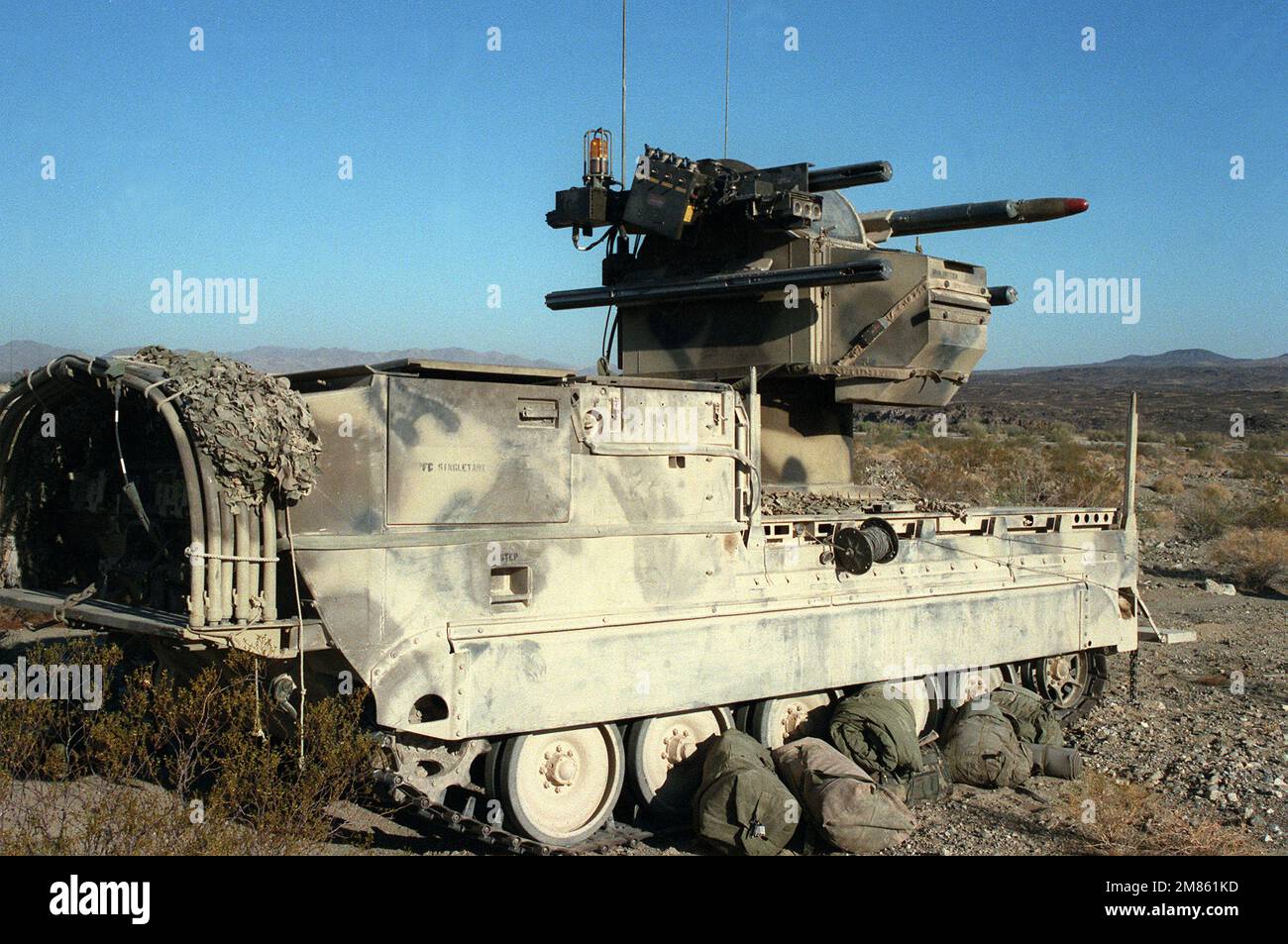 An M-48A1 Chaparral low-altitude self-propelled surface-to-air missile ...