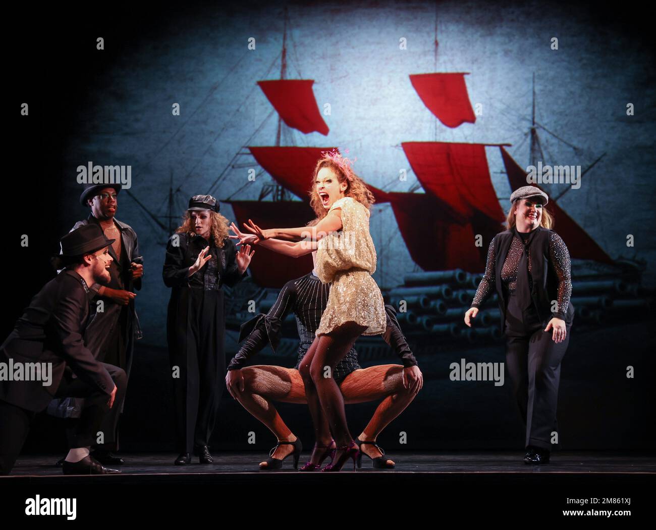 Hamburg, Germany. 12th Jan, 2023. Anneke Schwabe (M) as Polly Peachum ...