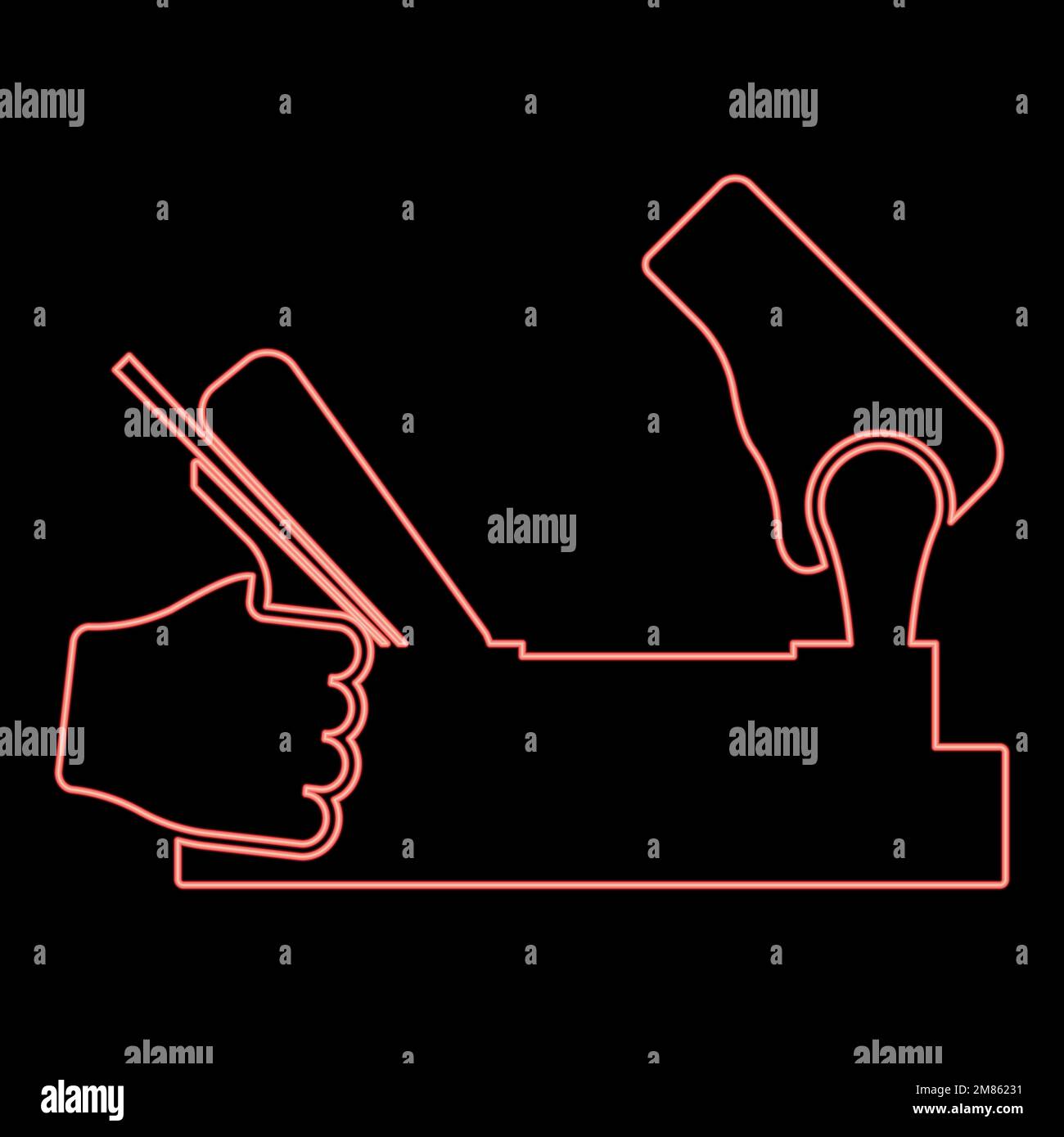 Carpenter using plane on Stock Vector Images - Alamy