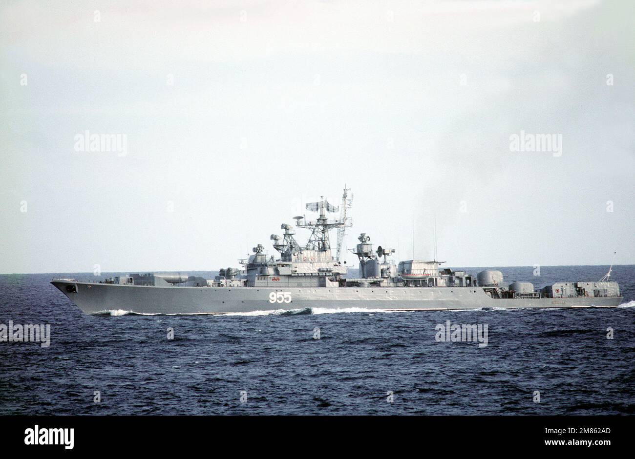 A port view of the Soviet Krivak I class frigate ZHARKYY operating near ...