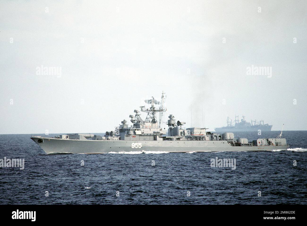 A port view of the Soviet Krivak I class frigate ZHARKYY operating near ...