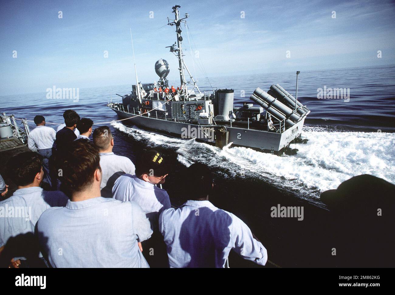 A port quarter view of the patrol combatant missile hydrofoil USS ...