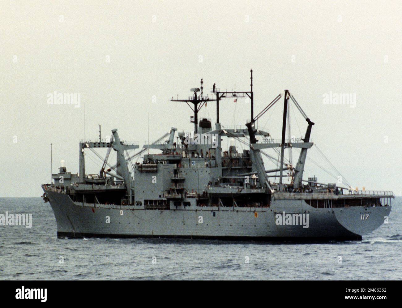 A port quarter view of the amphibious cargo ship USS EL PASO (LKA-117 ...