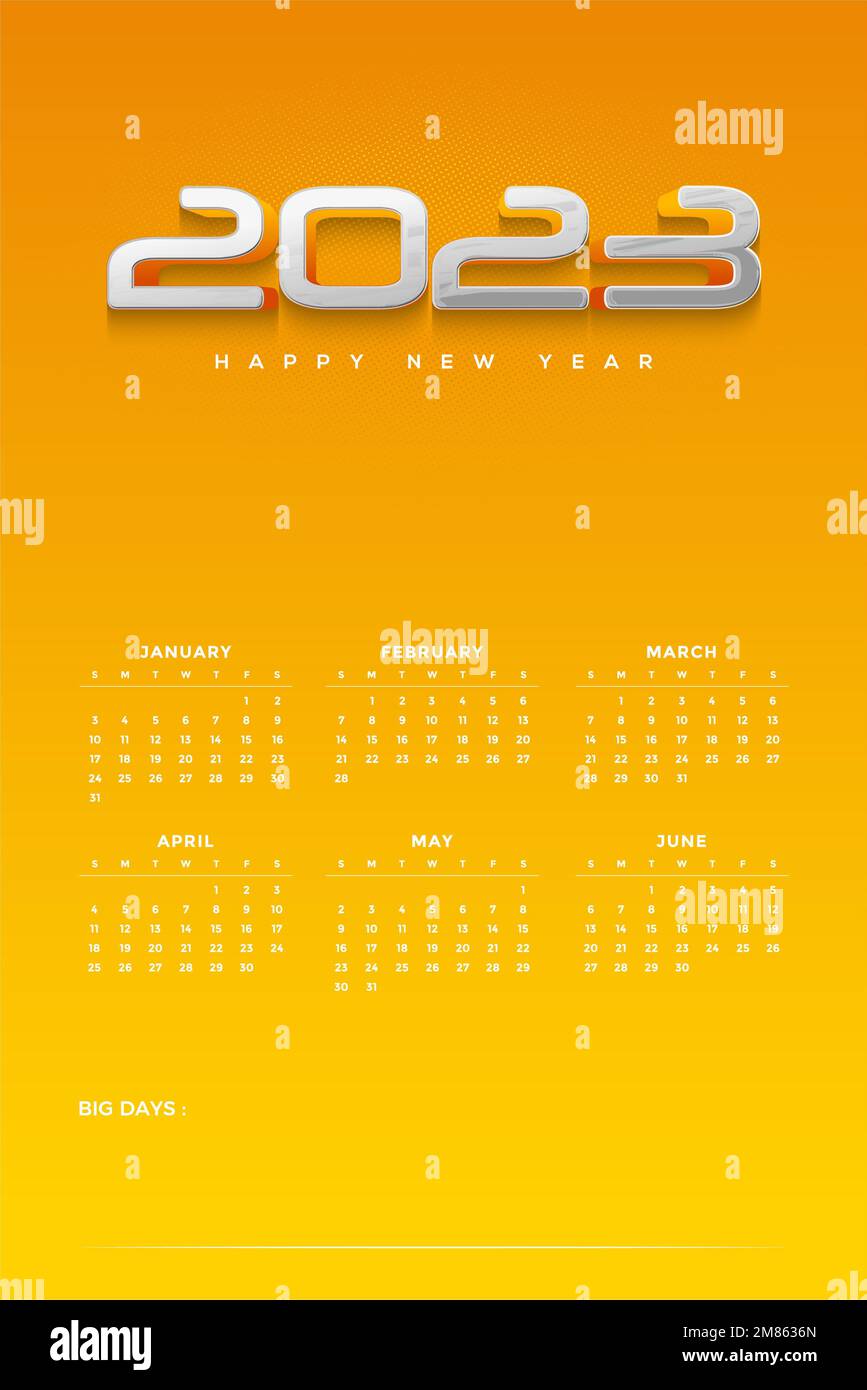 Vertical 2023 calendar hi-res stock photography and images - Alamy