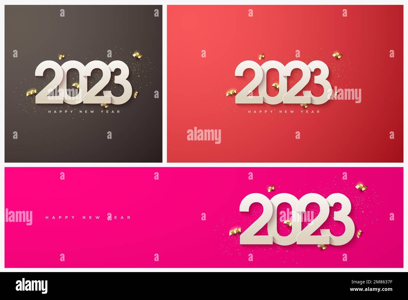 A 2023 background with 3d white numbers Stock Photo - Alamy