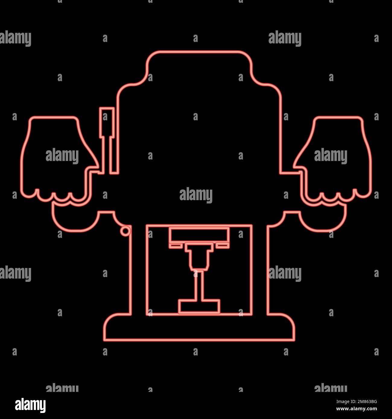 Carpenter cutting wood electric Stock Vector Images - Alamy