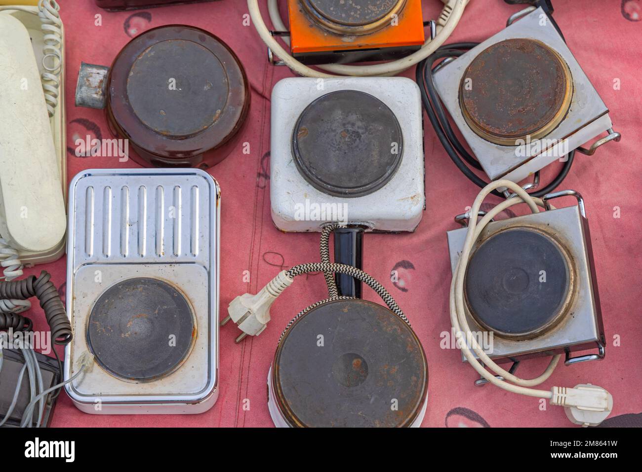 Collection of Single Electric Hob Plate Kitchen Equipment Stock Photo ...