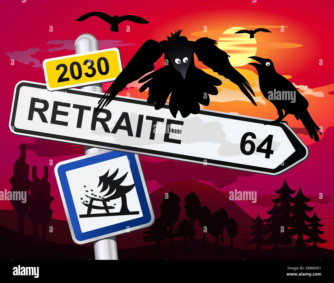 Retirement road Stock Vector Images - Alamy
