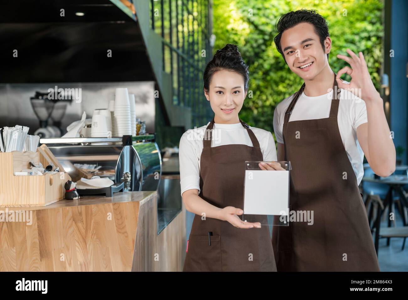The coffee shop service Stock Photo - Alamy