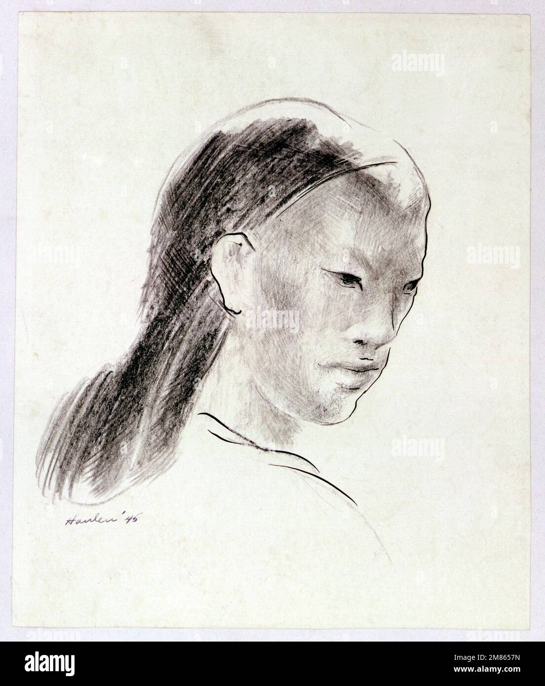 Artwork: "Chinese Girl," China, 1945- Artist: John G. Hanlen. Country ...
