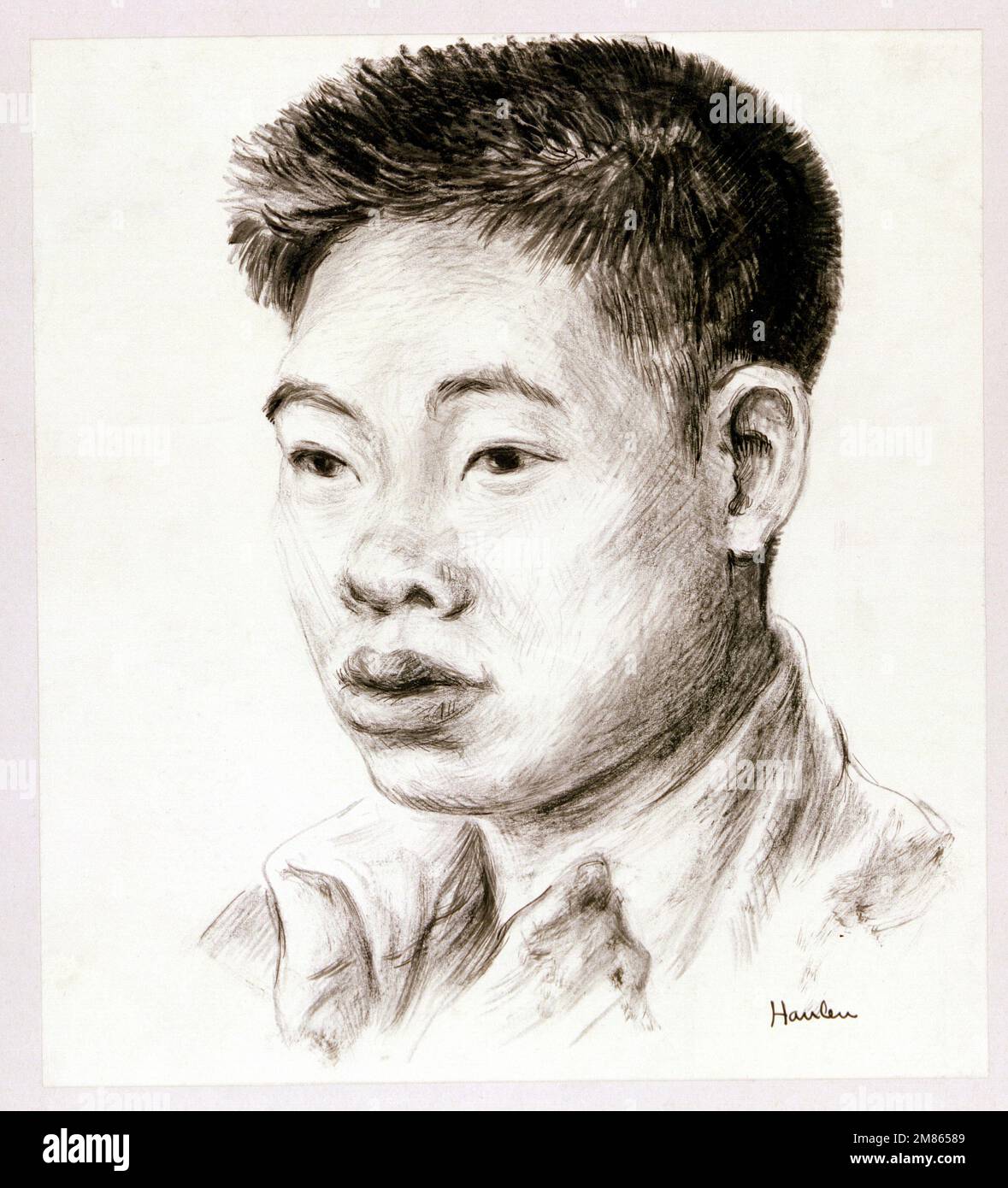 Artwork: "Chinese Man," China, 1945- Artist: John G. Hanlen. Country ...