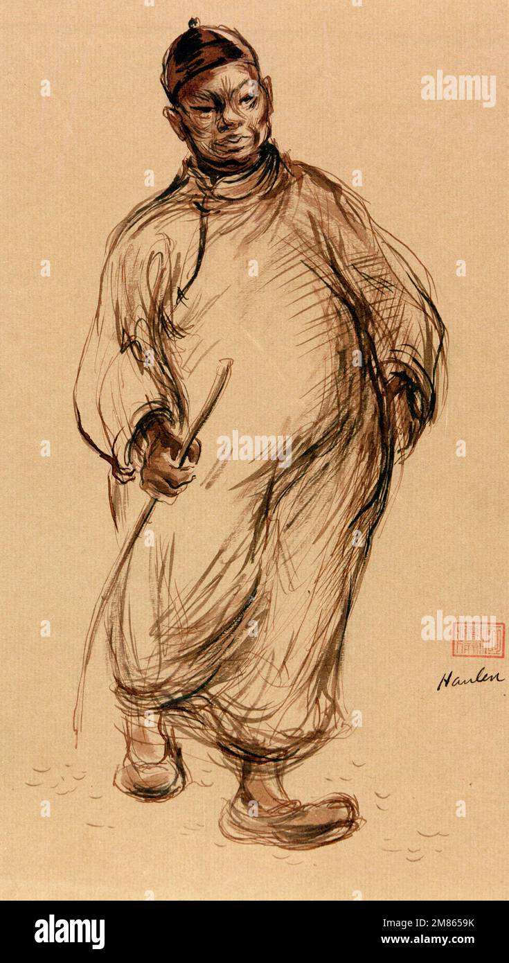 Artwork: "Chinaman," China, 1945- Artist: John G. Hanlen. Country ...