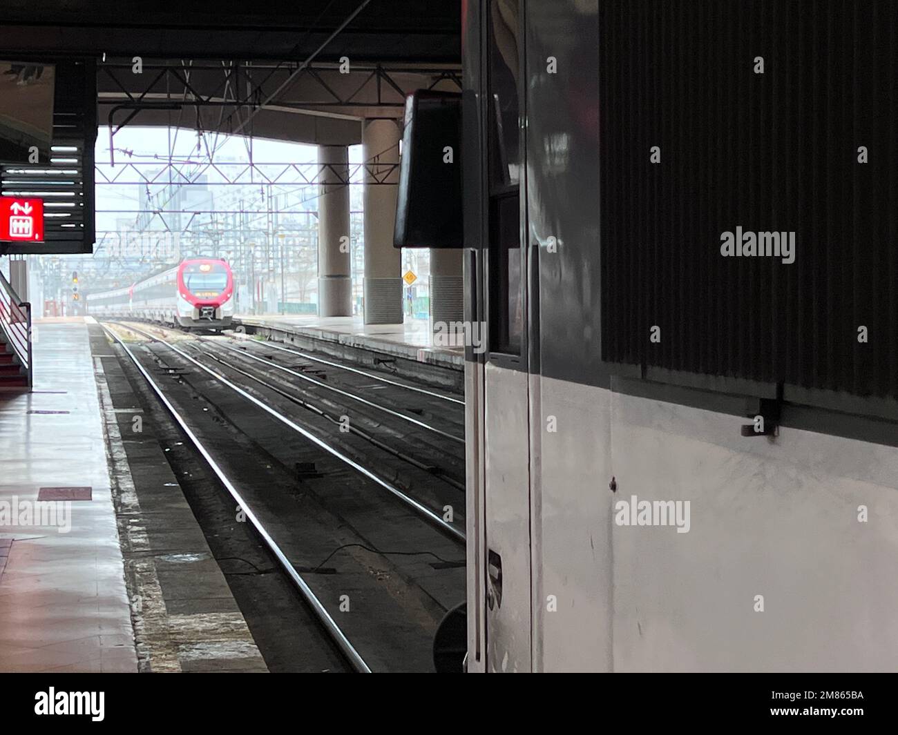 Spanish railway circulation by stations Stock Photo - Alamy
