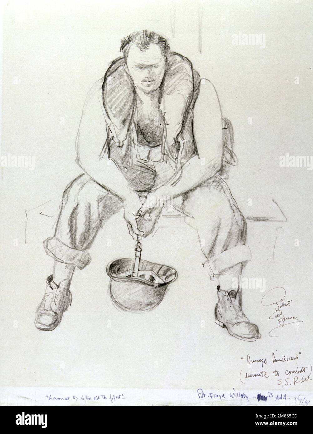 Artwork: "Pvt. Floyd Willaby - En route to Combat," Pacific, July, 1944 ...