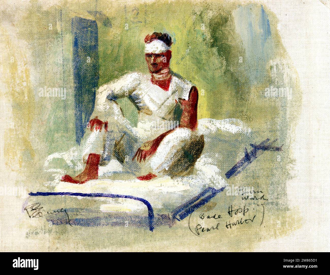 Artwork: "Burn Ward," Pearl Harbor, World War II- Artist: Robert Benney ...