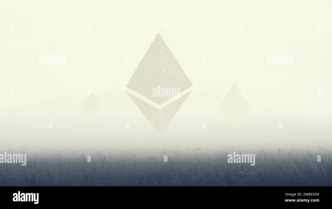 Pyramid floating in the air Stock Photo - Alamy
