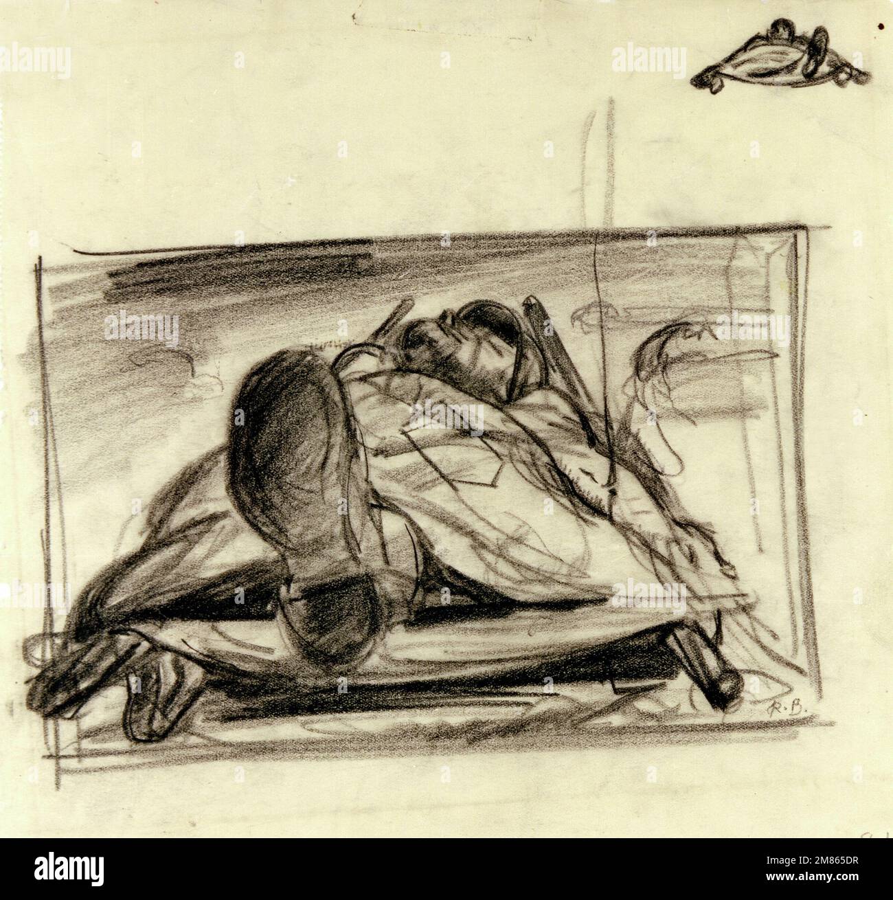 Artwork: "Just Off the Line," World War II- Artist: Robert Benney ...