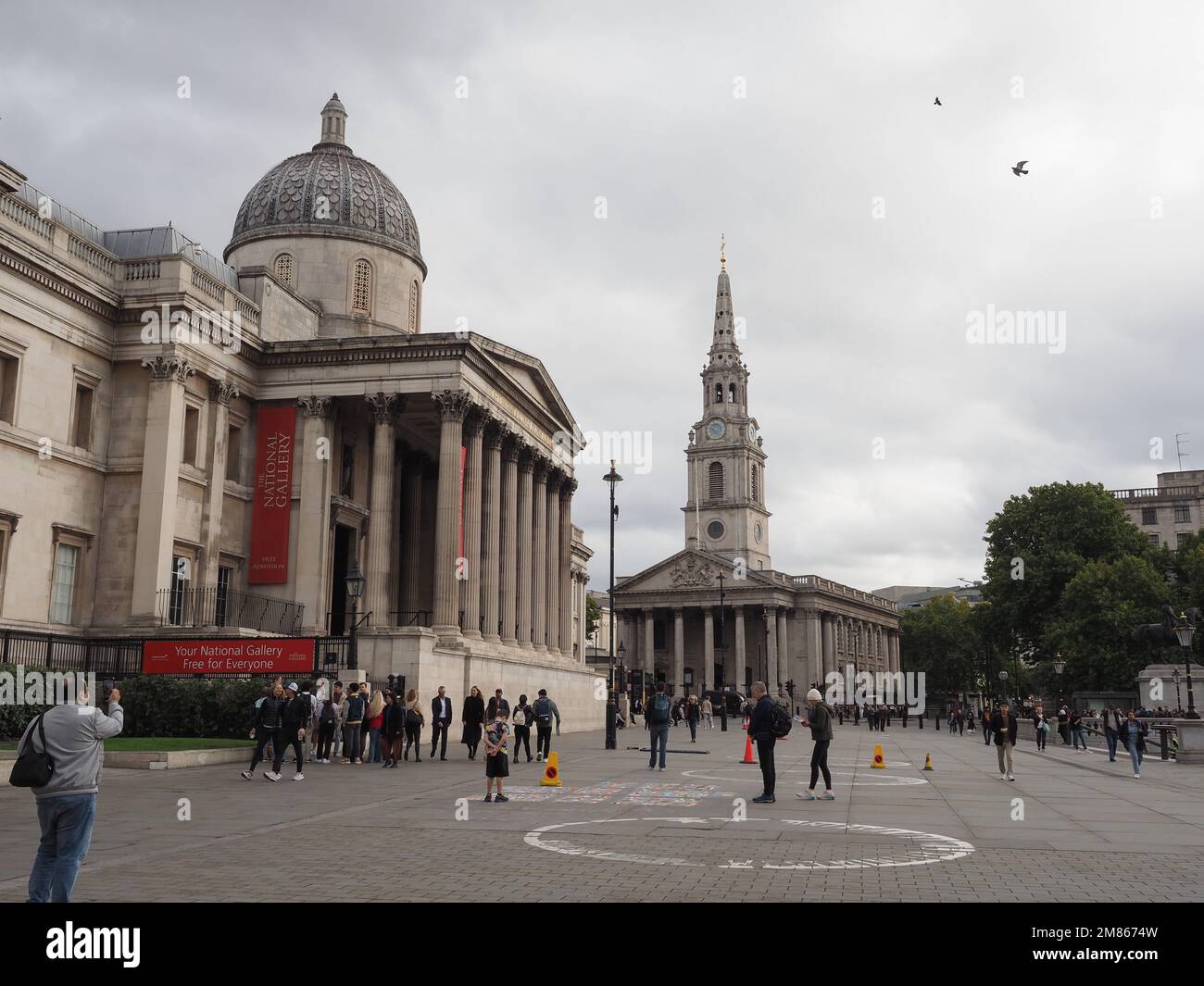 LONDON, UK - CIRCA OCTOBER 2022: Trafalgar Square with the National ...