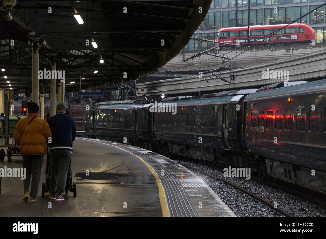 London, UK, 12 January 2023: Trains out of Paddington were cancelled ...