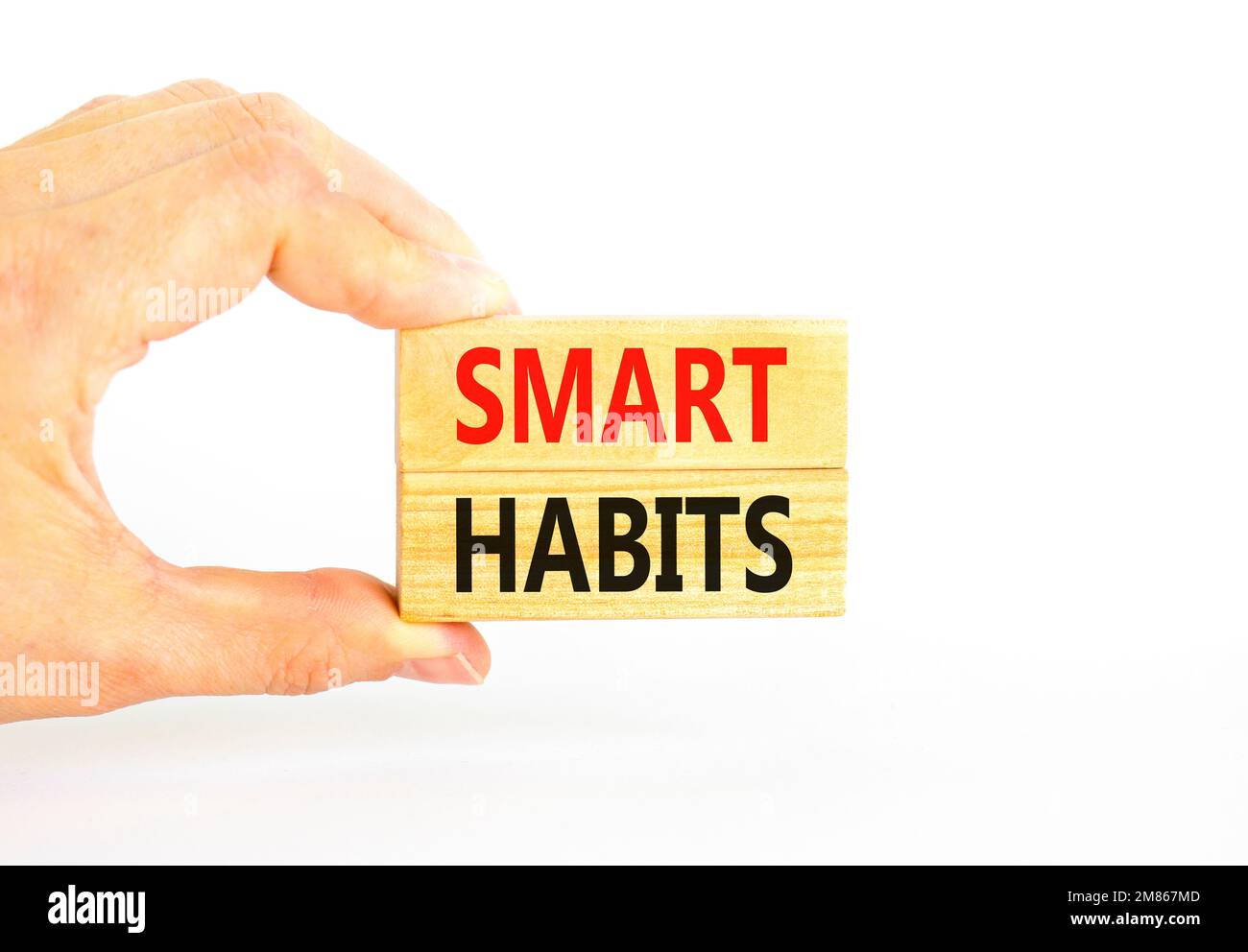 Smart habits symbol. Concept words Smart habits on wooden blocks ...