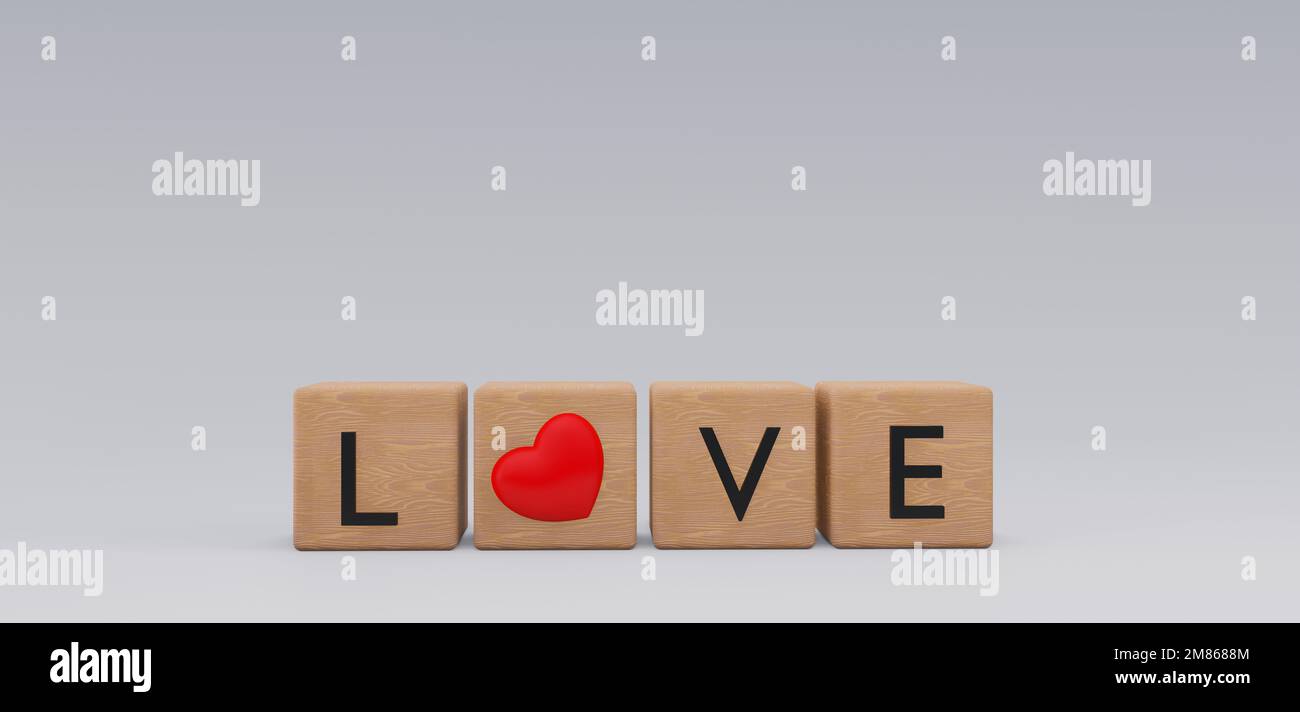 3d valentines day love letter hi-res stock photography and images - Alamy