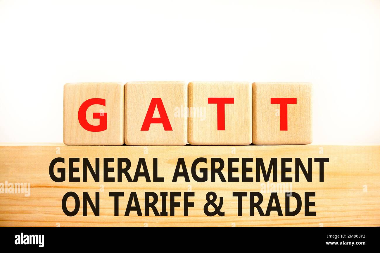 GATT symbol. Concept words GATT general agreement on tariff and trade ...