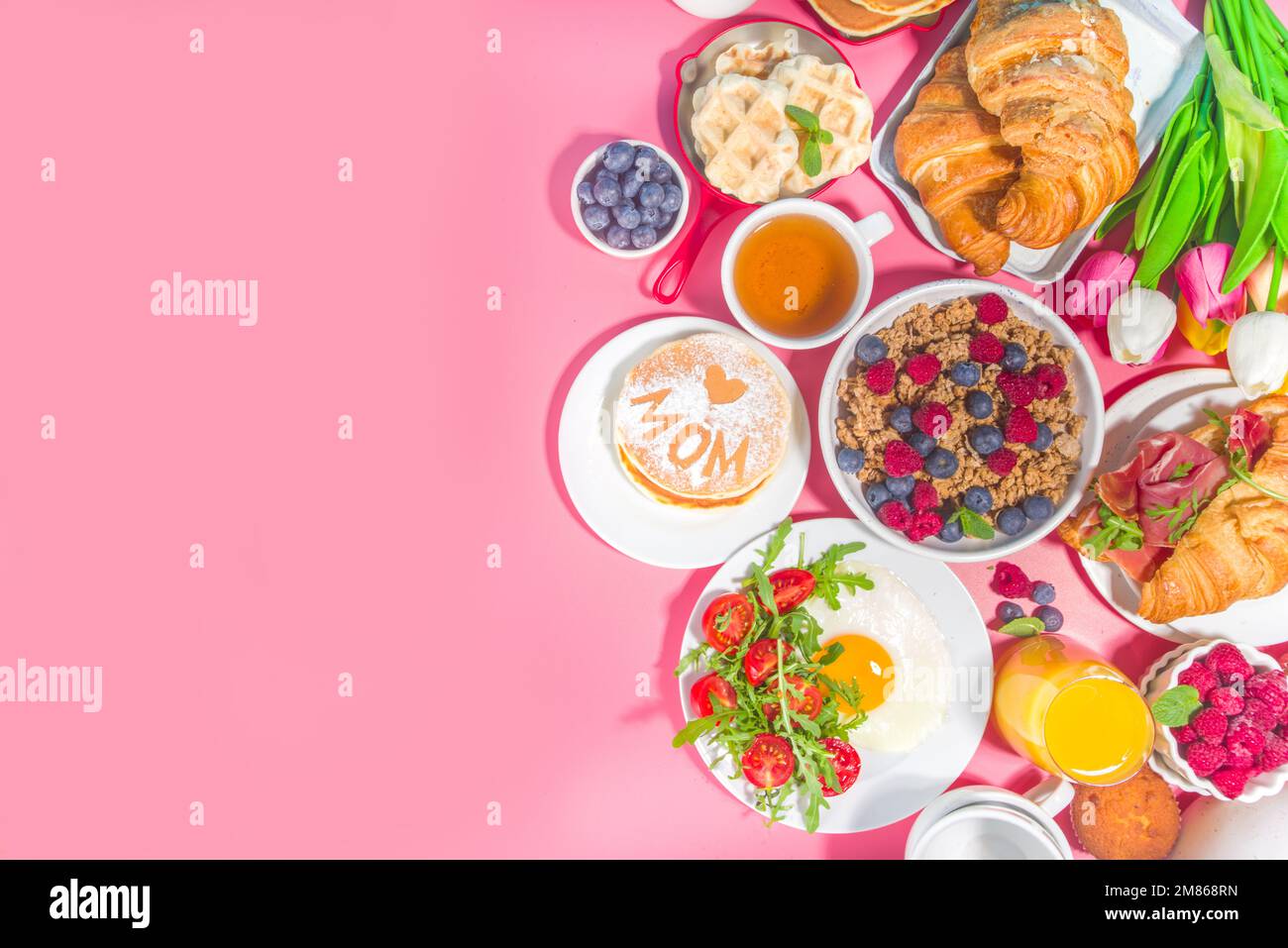 Mothers day Brunch restaurant invitation concept. Various Moms Womans ...