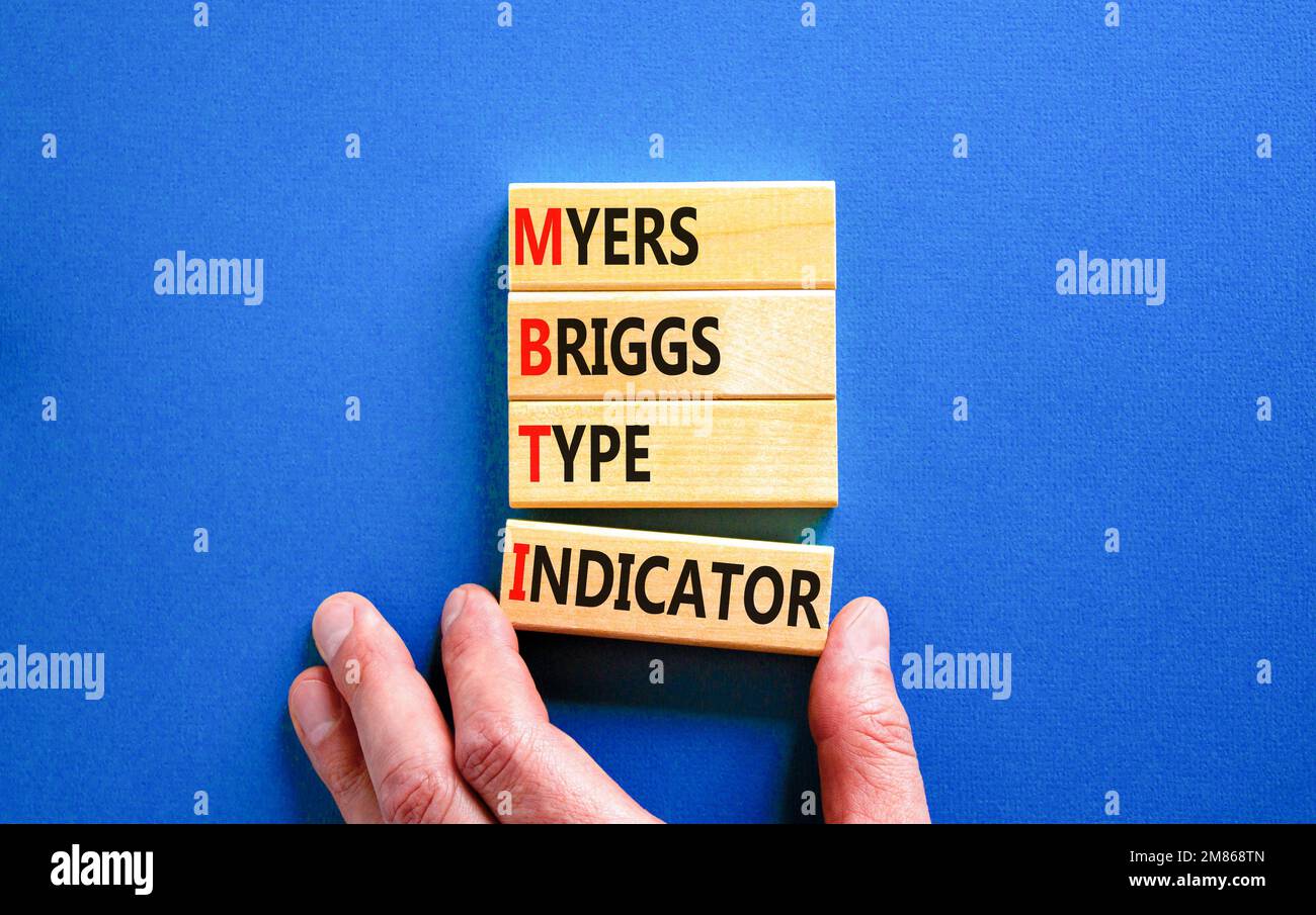 MBTI Myers Briggs type indicator symbol. Concept words MBTI Myers ...