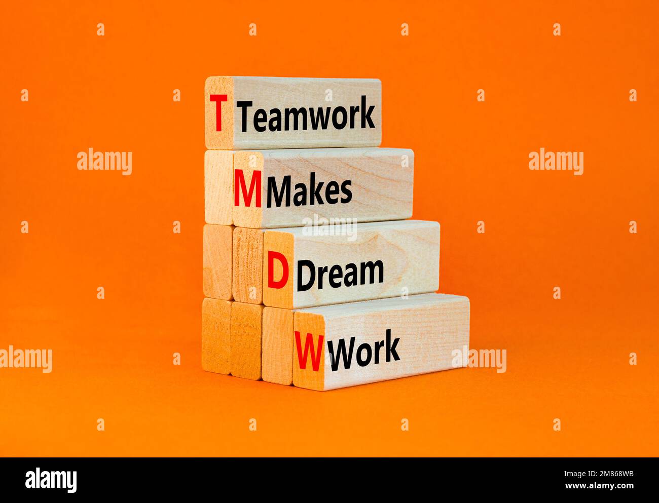 TMDW Teamwork makes dream work symbol. Concept words TMDW Teamwork ...