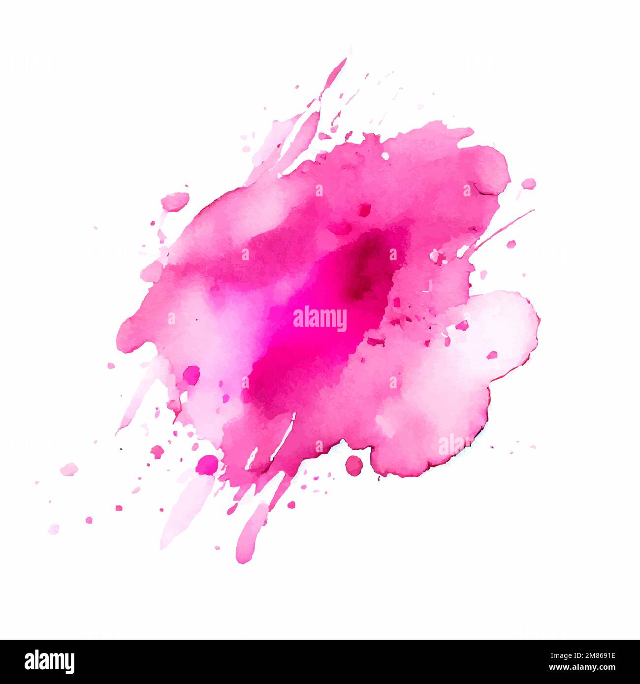 Pink Watercolor Paint Splash Isolated Stock Vector Image & Art - Alamy