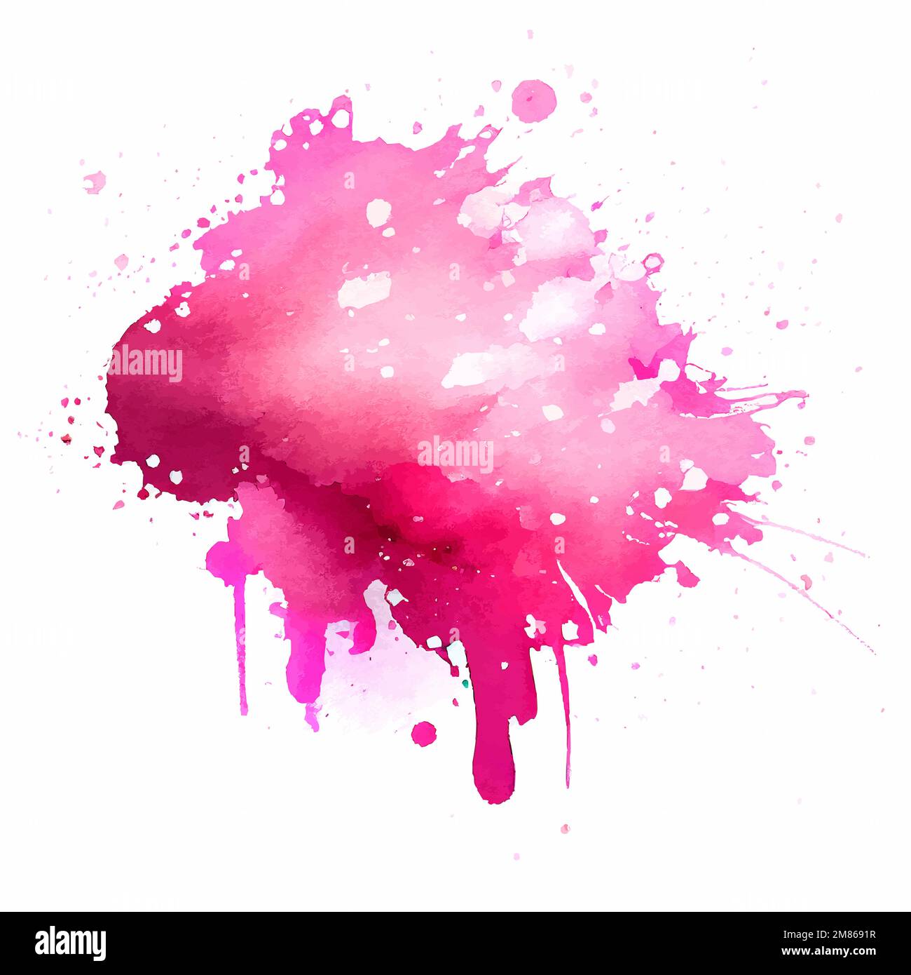 Pink Watercolor Paint Splash Isolated Stock Vector Image & Art - Alamy