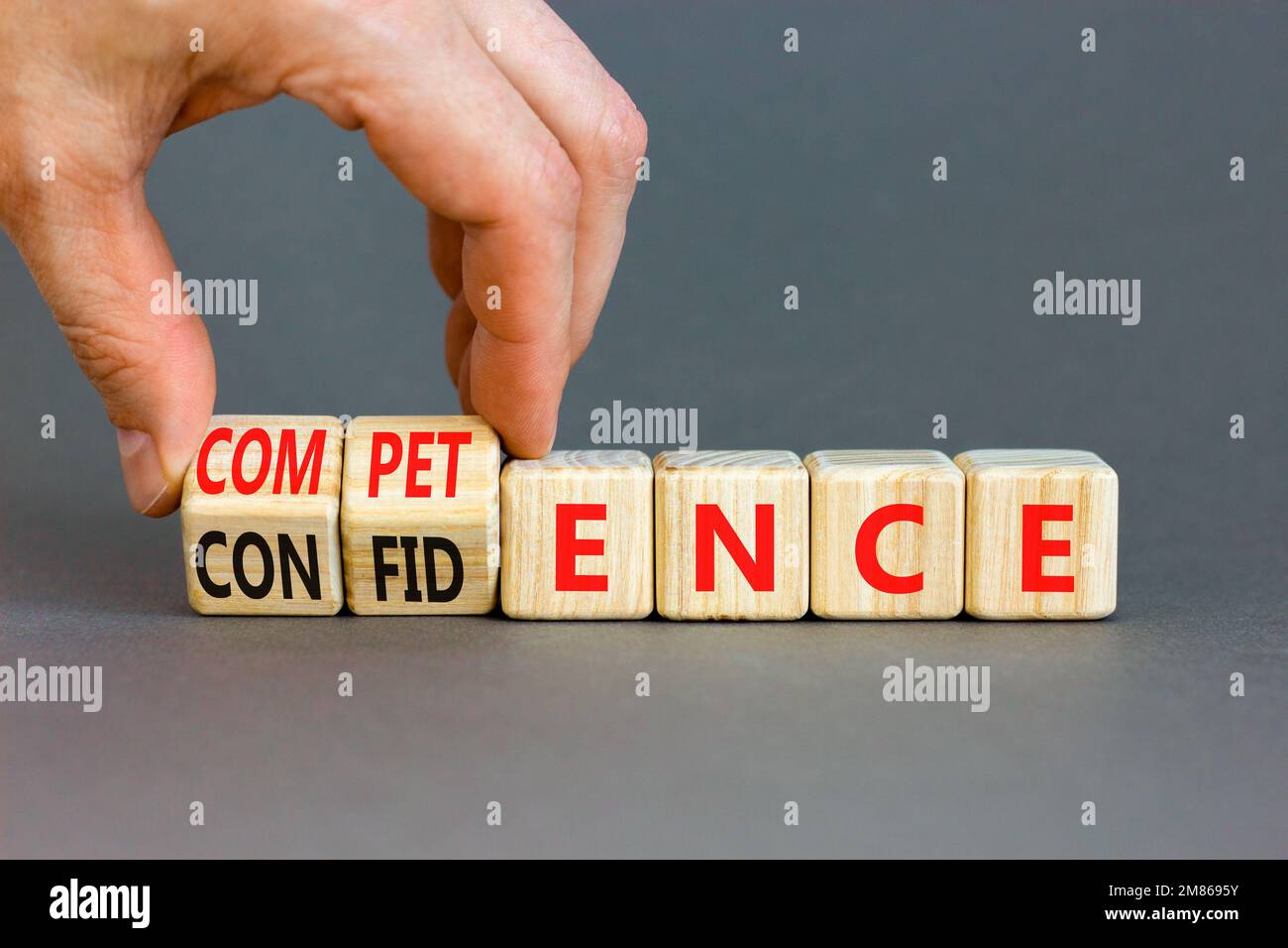 Competence and confidence symbol. Concept word Competence Confidence on ...