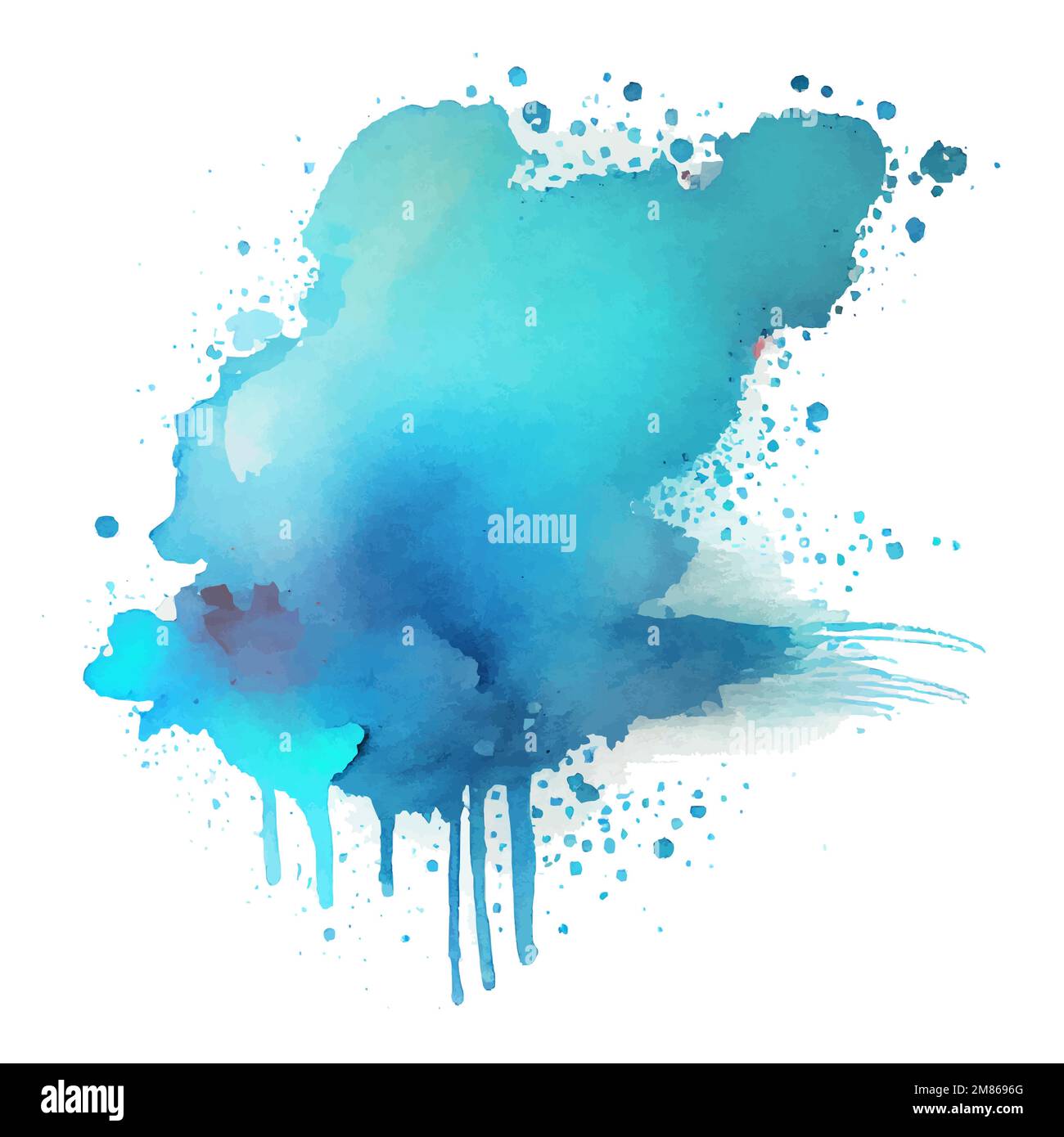 Blue Watercolor Paint Splash Isolated Stock Vector Image & Art - Alamy