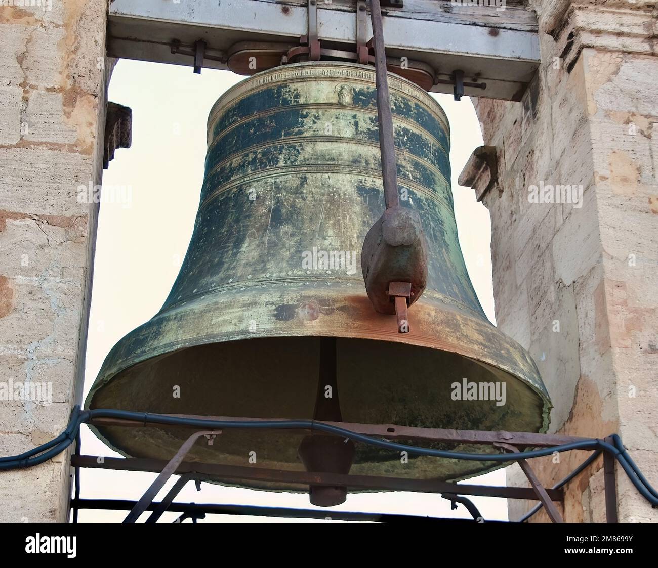 Miguel the big bell at the top of El Miguelete octagonal tower of ...