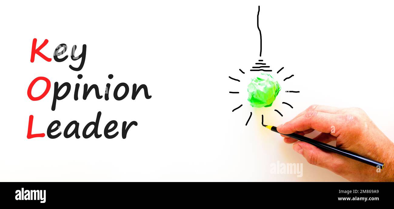 KOL key opinion leader symbol. Concept words KOL key opinion leader on ...