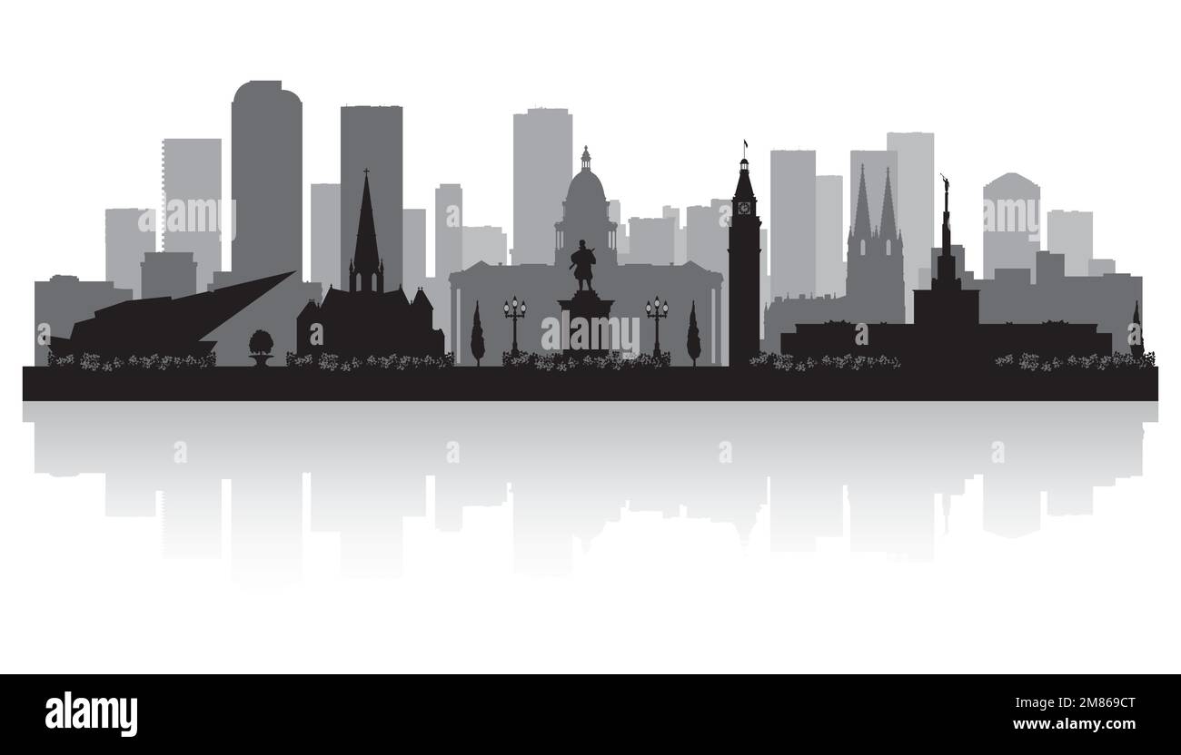 Denver Colorado city skyline vector silhouette illustration Stock ...