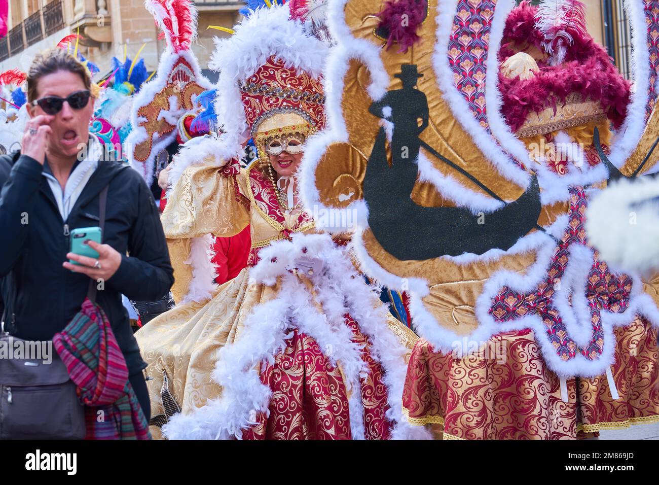 Annual Mardi Gras Fat Tuesday grand parade on maltese street of ...