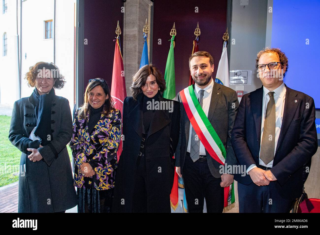 Rieti, Italy. 12th Jan, 2023. University Minister Anna Maria Bernini ...